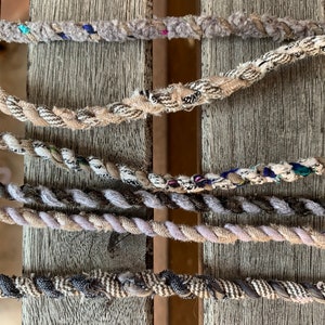 GRAY Upcycled Fabric Rag Rope by the Yard, Scrap Fabric Twine, Fabric ...