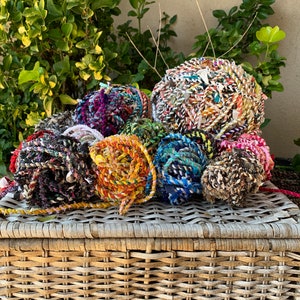 ORANGE Upcycled Fabric Rag Rope by the Yard, Scrap Fabric Twine, Fabric ...