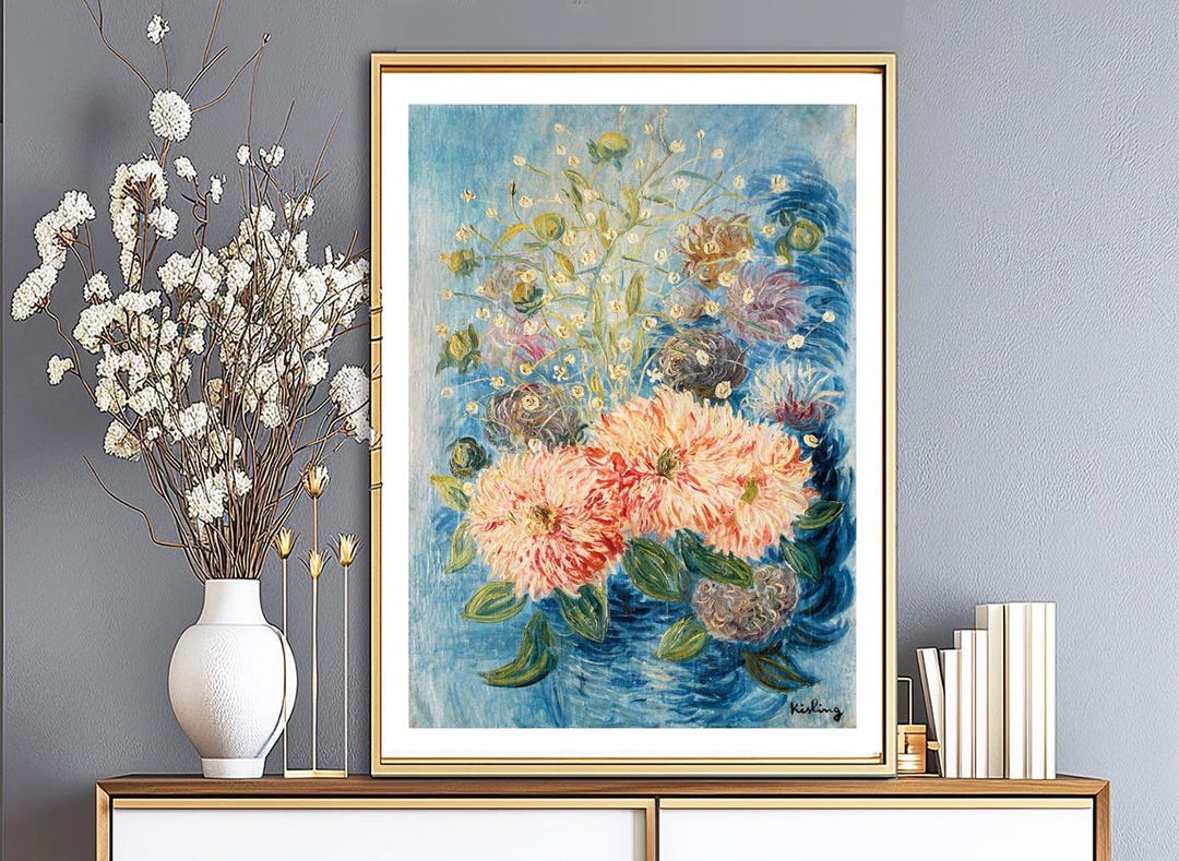 Moise Kisling Floral Painting: Fine Art Print, Wall Decor - Etsy