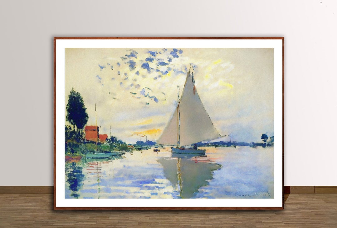 Sailboat by Claude Monet Fine Art Print - Nautical Art, Seascape Art ...