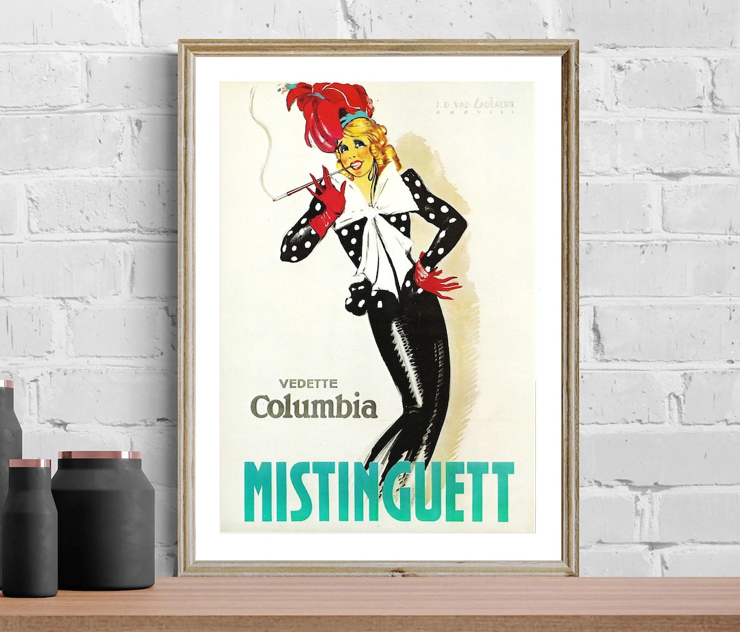 Mistinguett, Vedette Columbia Vintage Entertainment Poster - Poster ...