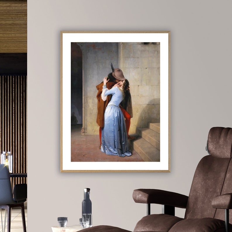 Kiss by Francesco Hayez Fine Art Poster Romanticism Artwork - Etsy