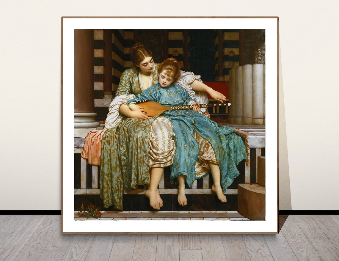 The Music Lesson by John Frederic Leighton Fine Art Print - Figurative ...