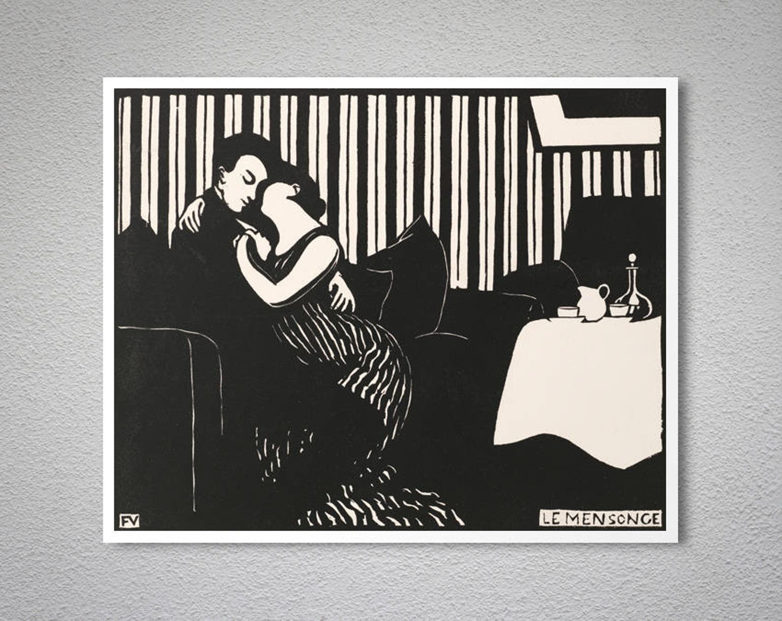 The Lie by Felix Vallotton Fine Art Print Popular Artist - Etsy