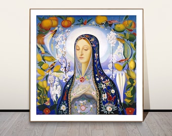 Our Lady of Fatima Catholic Poster Religious Artwork Art - Etsy