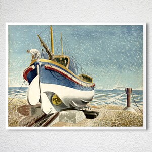 The Lifeboat by Eric Ravilious Fine Art Print - Poster Paper or Canvas ...