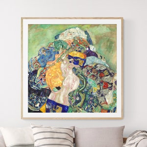 Baby by Gustav Klimt Fine Art Print Symbolist Painting Art | Etsy