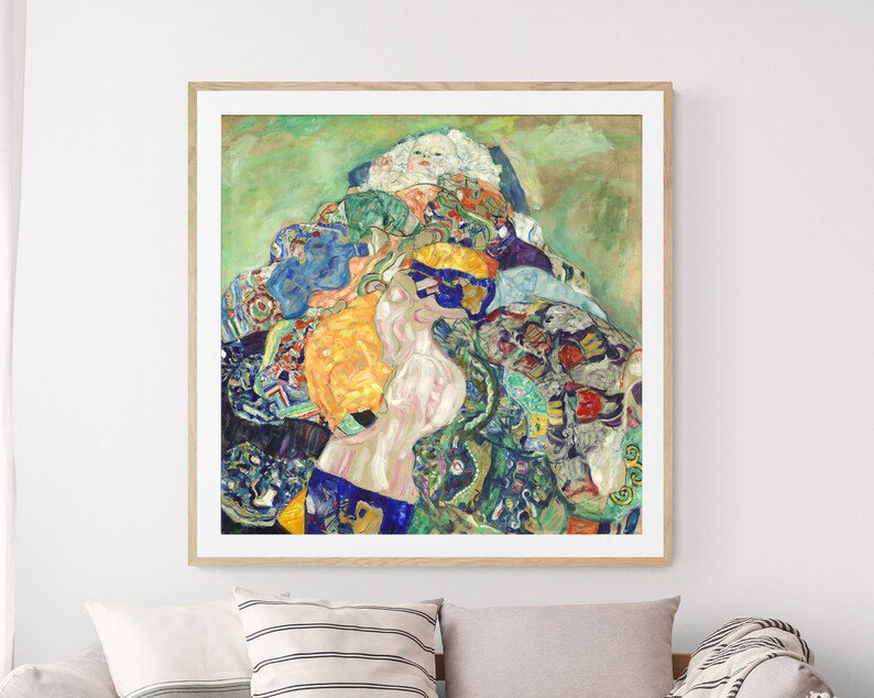 Baby by Gustav Klimt Fine Art Print Symbolist Painting Art | Etsy