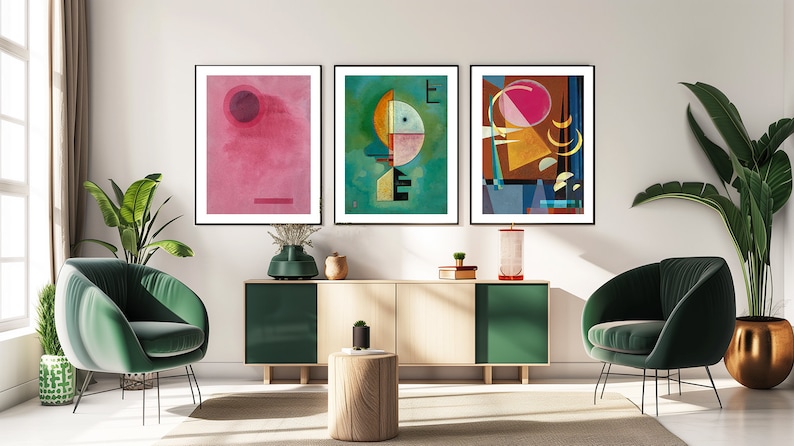 Wassily Kandinsky Prints Set: Abstract Geometric Art, Modern Wall Decor ...