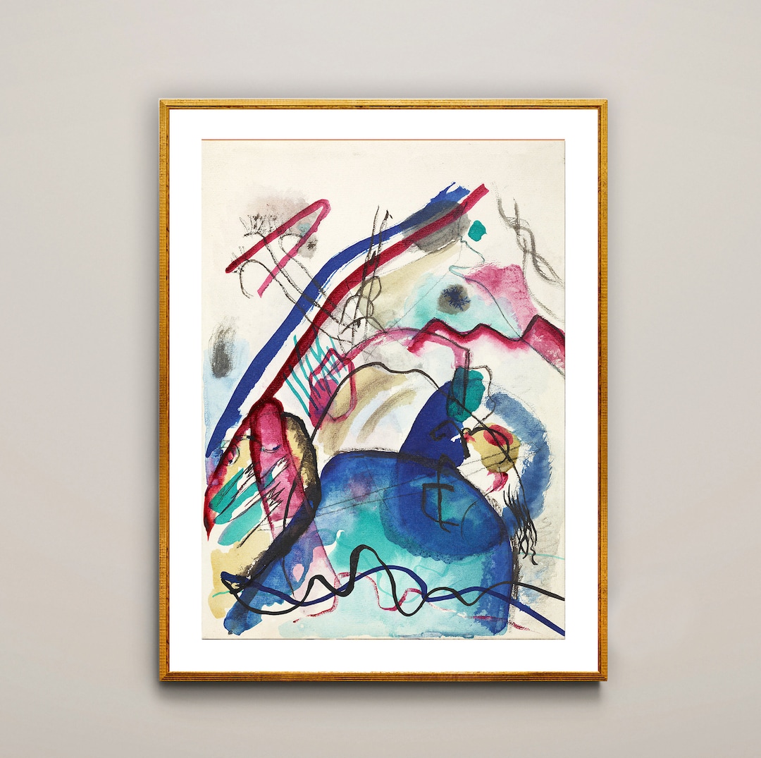 Kandinsky Abstract Art Print: Study for Painting With White Border - Etsy