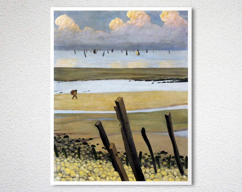 Low Tide at Villerville by Felix Vallotton Fine Art Print | Etsy