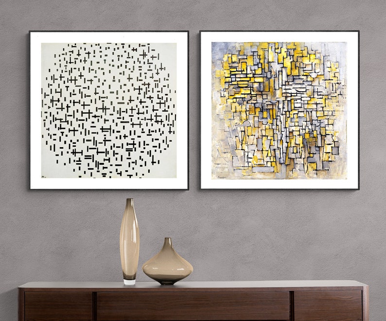 Piet Mondrian Collection Composition Set of 2 Fine Art Prints - Etsy