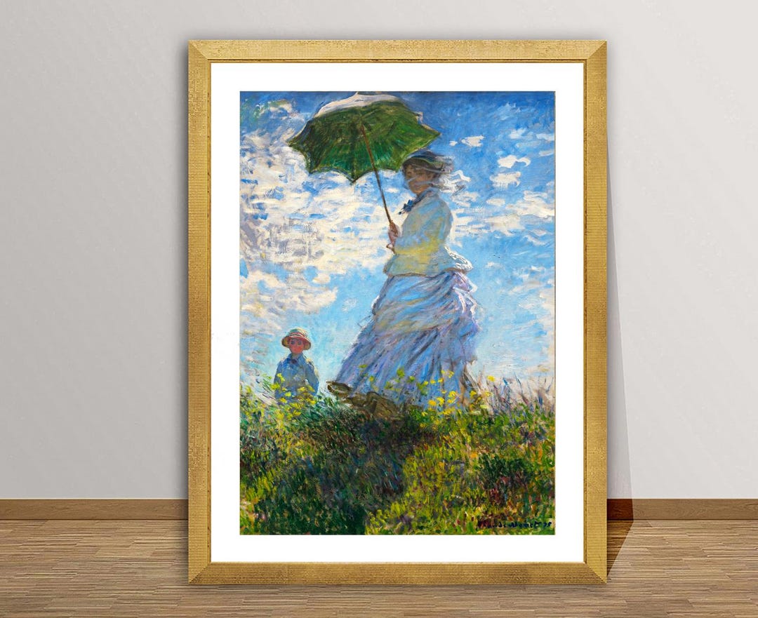 Claude Monet 'woman With Parasol' Fine Art Print - Impressionist Poster ...