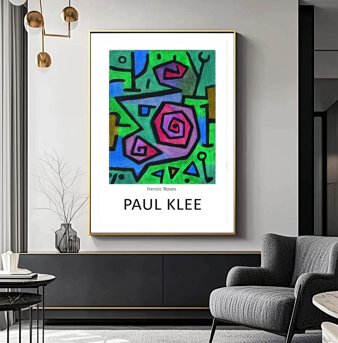 Paul Klee 'heroic Roses' Fine Art Print: Abstract Wall Decor - Etsy