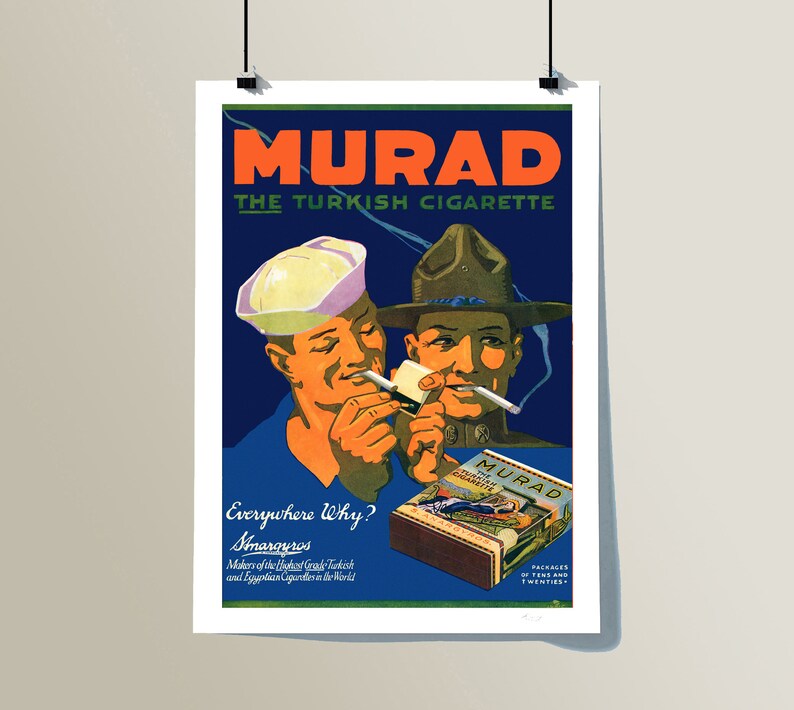 Murad Turkish Cigarette Vintage Poster, Advertising Print - Etsy
