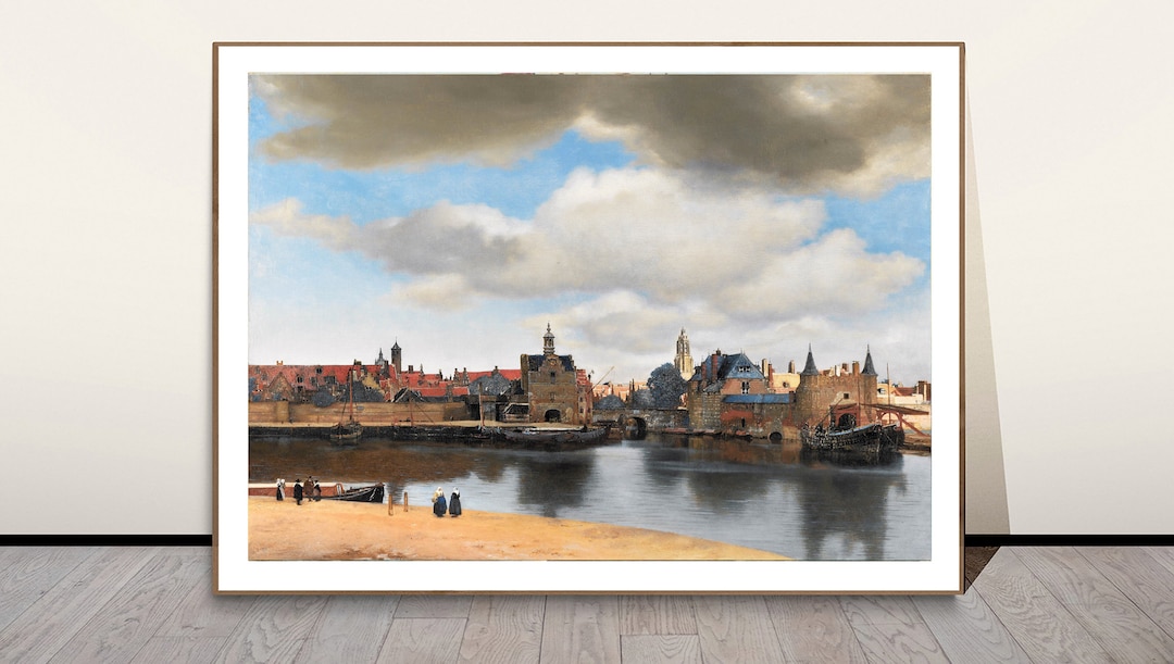 Vermeer's View of Delft Fine Art Print: Cityscape Painting - Etsy