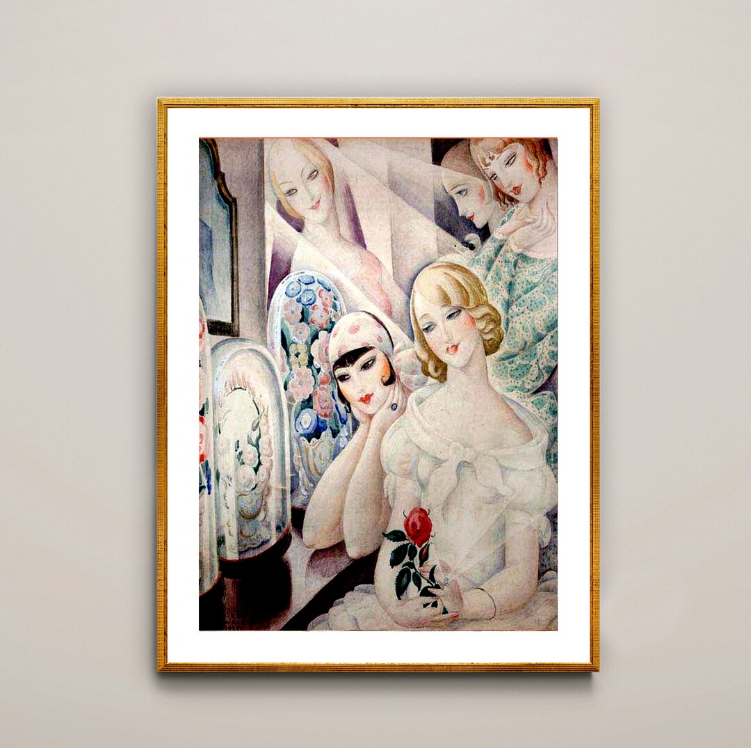 Gerda Wegener Art Nouveau Print: French Woman With Rose - Etsy