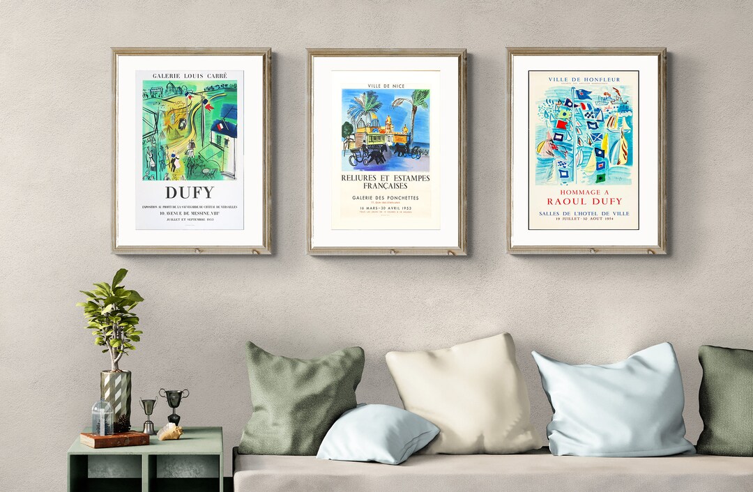Set of 3 (%33 DISCOUNT) Raoul Dufy Collection Fine Art Prints ...