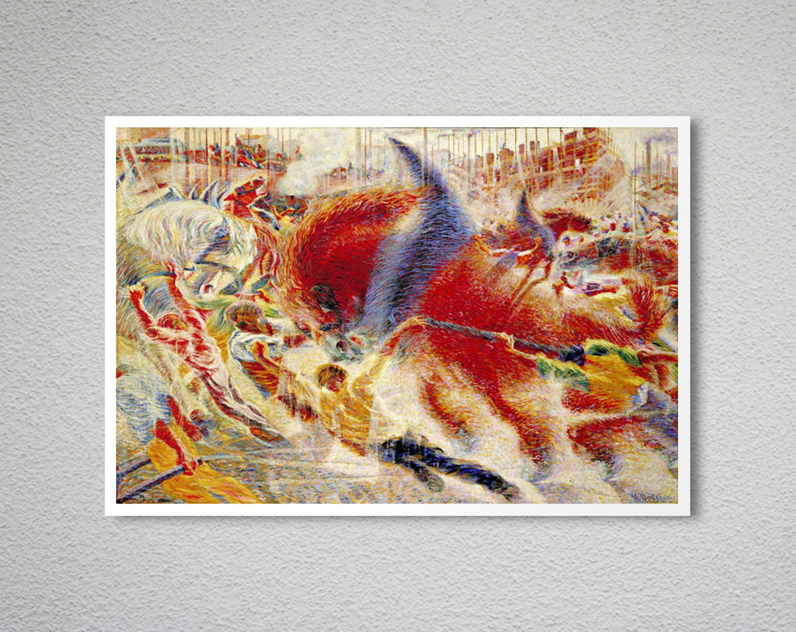 The City Rises by Umberto Boccioni Fine Art Print Poster | Etsy