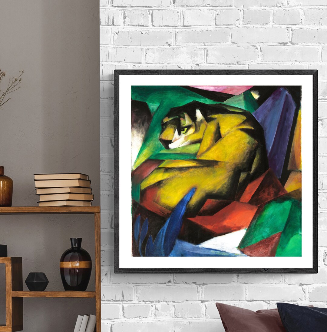 The Tiger by Franz Marc Fine Art Print - Poster Paper or Canvas Print ...