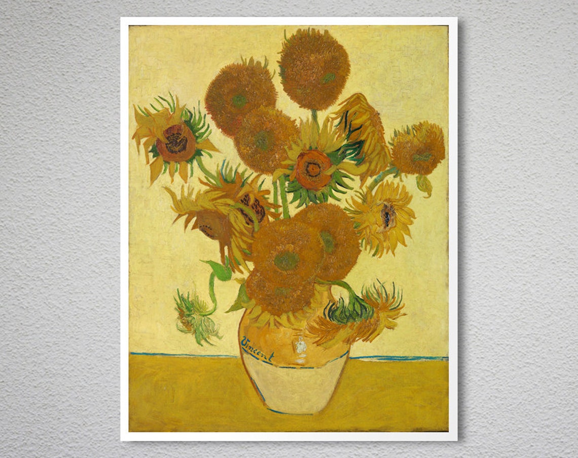 Sunflowers by Vincent Van Gogh Fine Art Print Poster Paper | Etsy