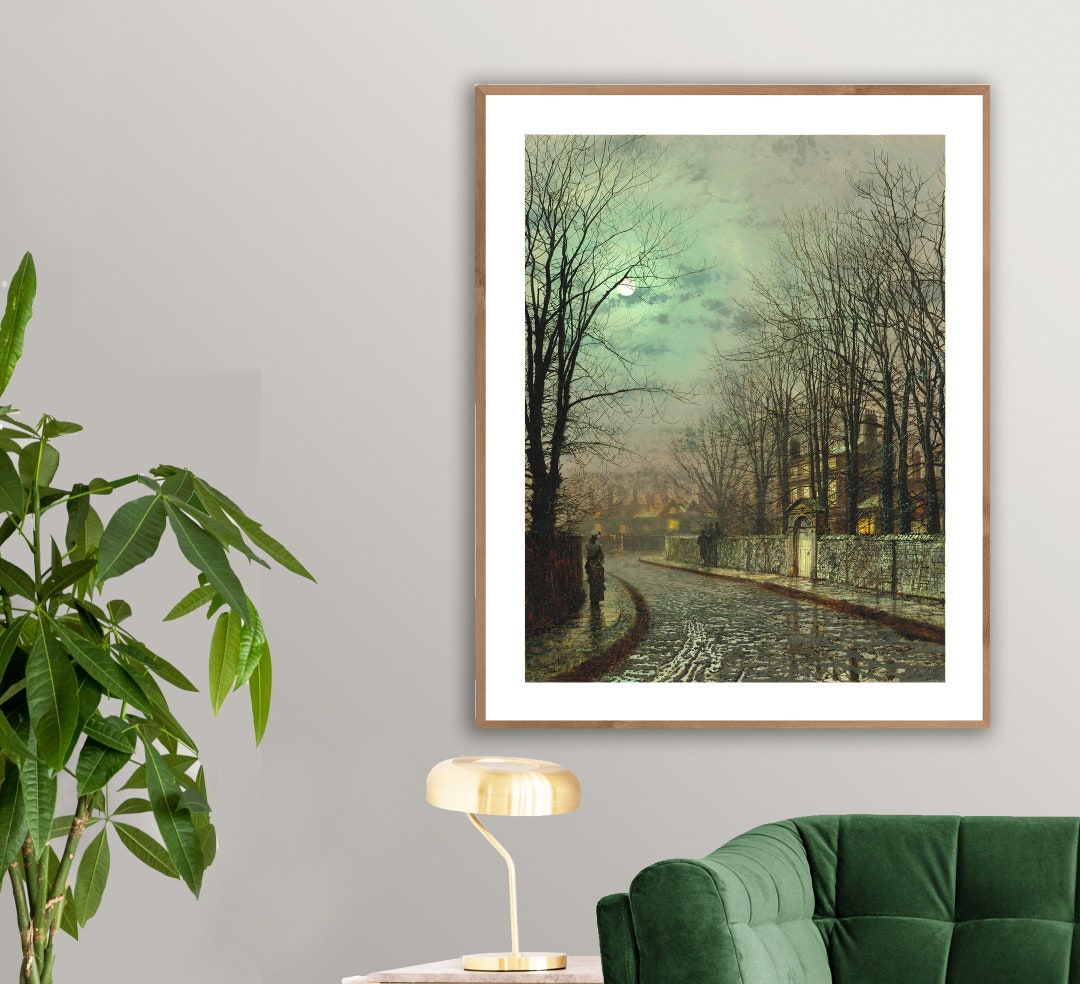 John Atkinson Grimshaw 'the Tryst' Fine Art Print - Victorian Moonlit ...