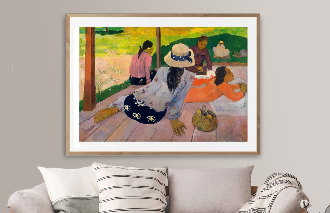 The Siesta by Paul Gauguin Fine Art Print Poster Paper or - Etsy
