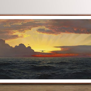 A Dawn Flight by Frederick Judd Waugh, Fine Art Poster, Seascape ...