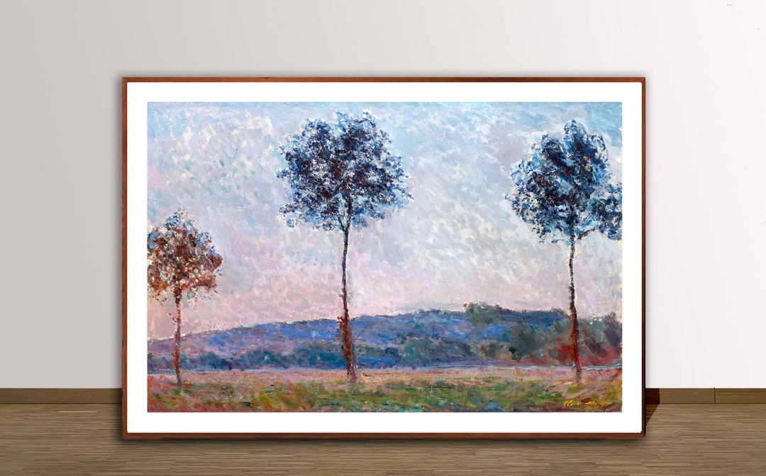 Monet Poplar Trees Print: Giverny Landscape Art - Etsy