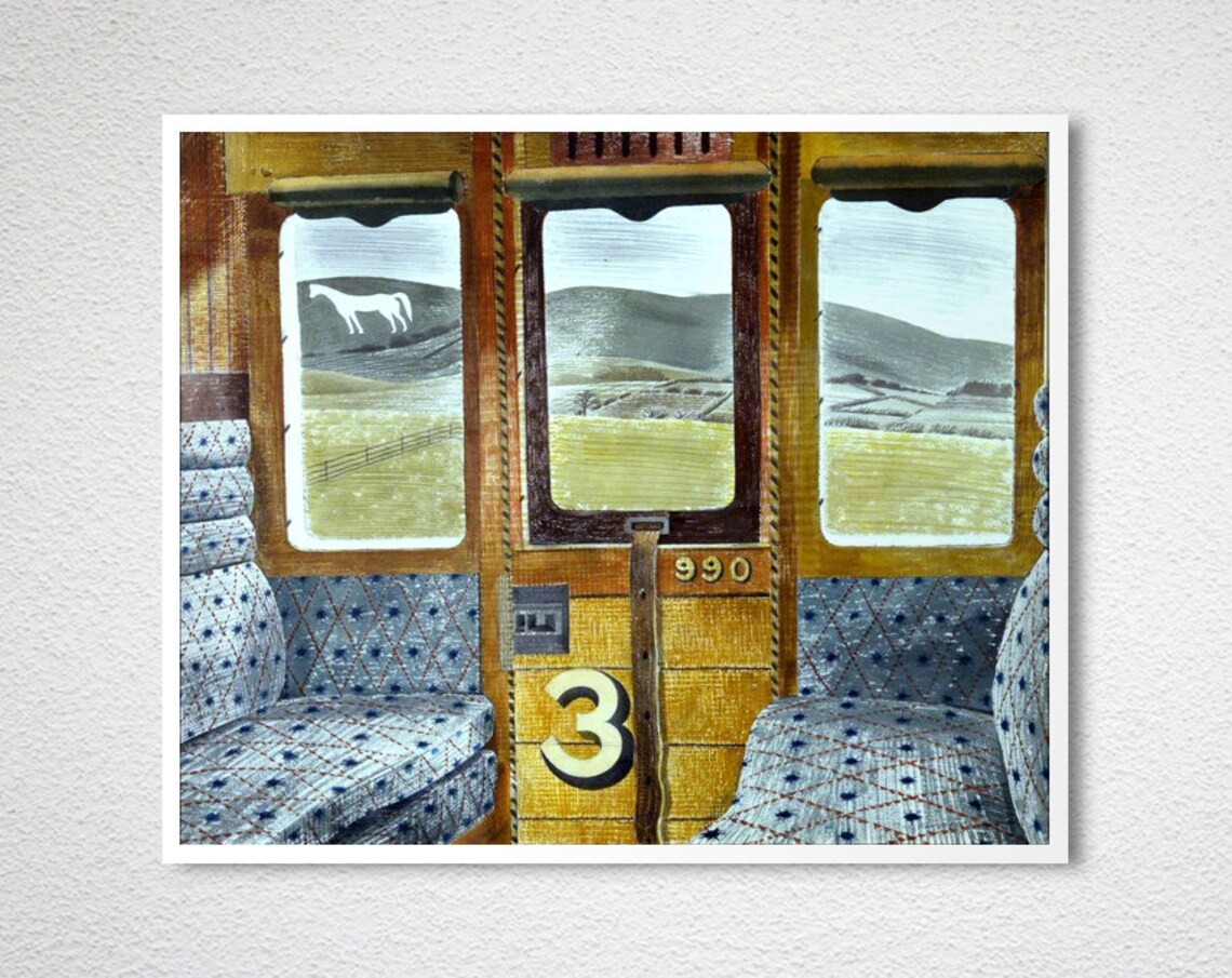 Train Landscape by Eric Ravilious Fine Art Print Poster - Etsy
