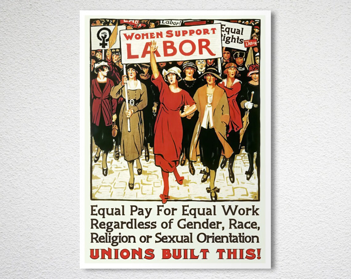 Woman Support Labor Union Built This Vintage Motivational | Etsy