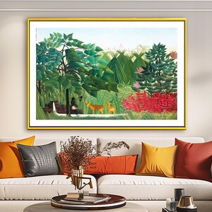 The Waterfall by Henri Rousseau Fine Art Print - Landscape Art, Post ...
