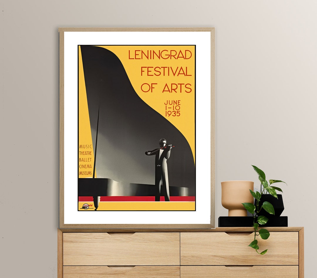 Leningrad Festival of Art Vintage Entertainment Poster Poster Paper or ...