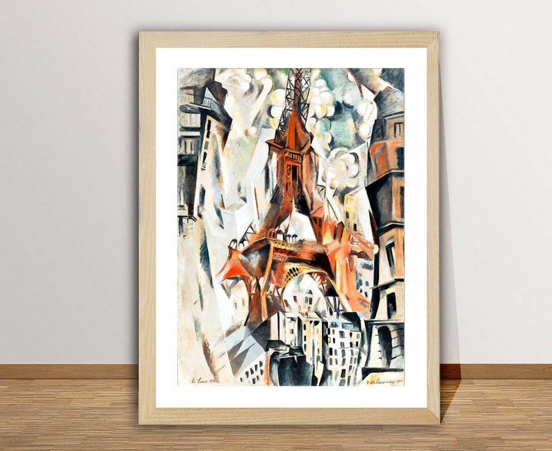 Eiffel Tower Art Print by Robert Delaunay: Cubist Orphist Wall Decor - Etsy