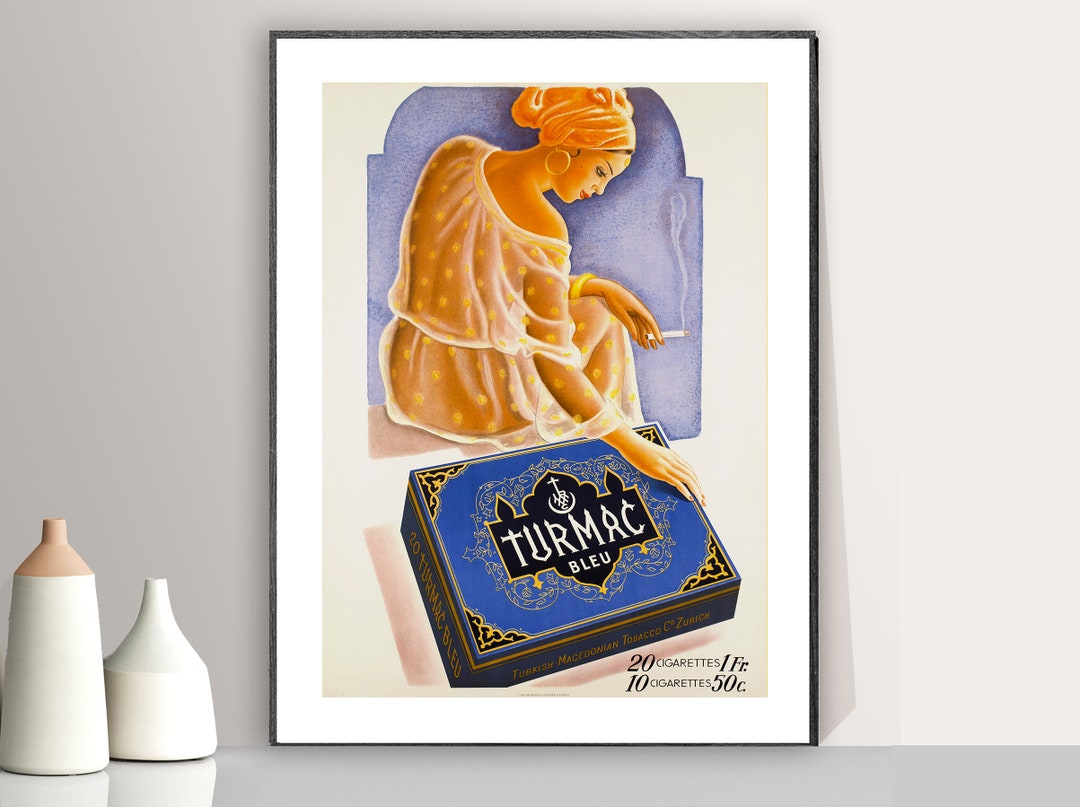 Turmac Cigarettes Vintage Poster Poster Paper or Canvas Print / Gift ...