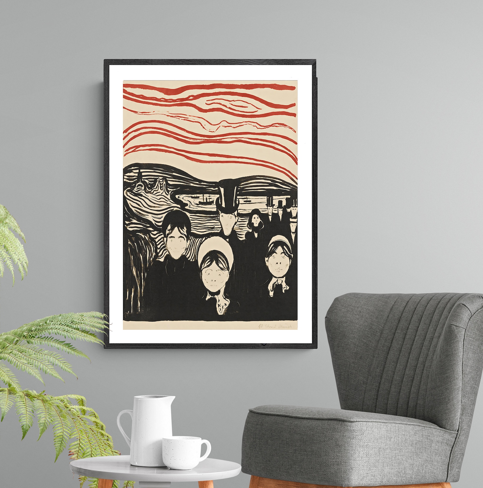 Angst by Edvard Munch Fine Art Print Expressionist Art | Etsy