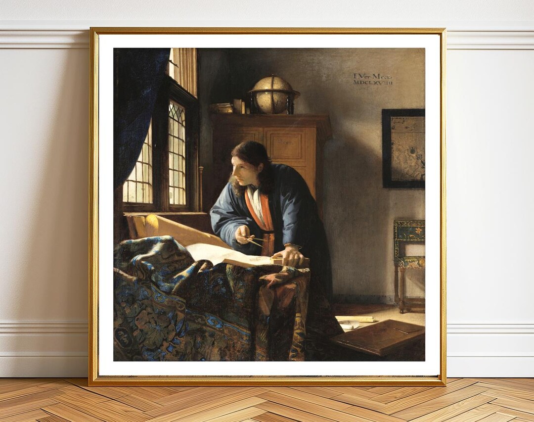 The Geographer by Johannes Vermeer Fine Art Print - Figurative Painting ...