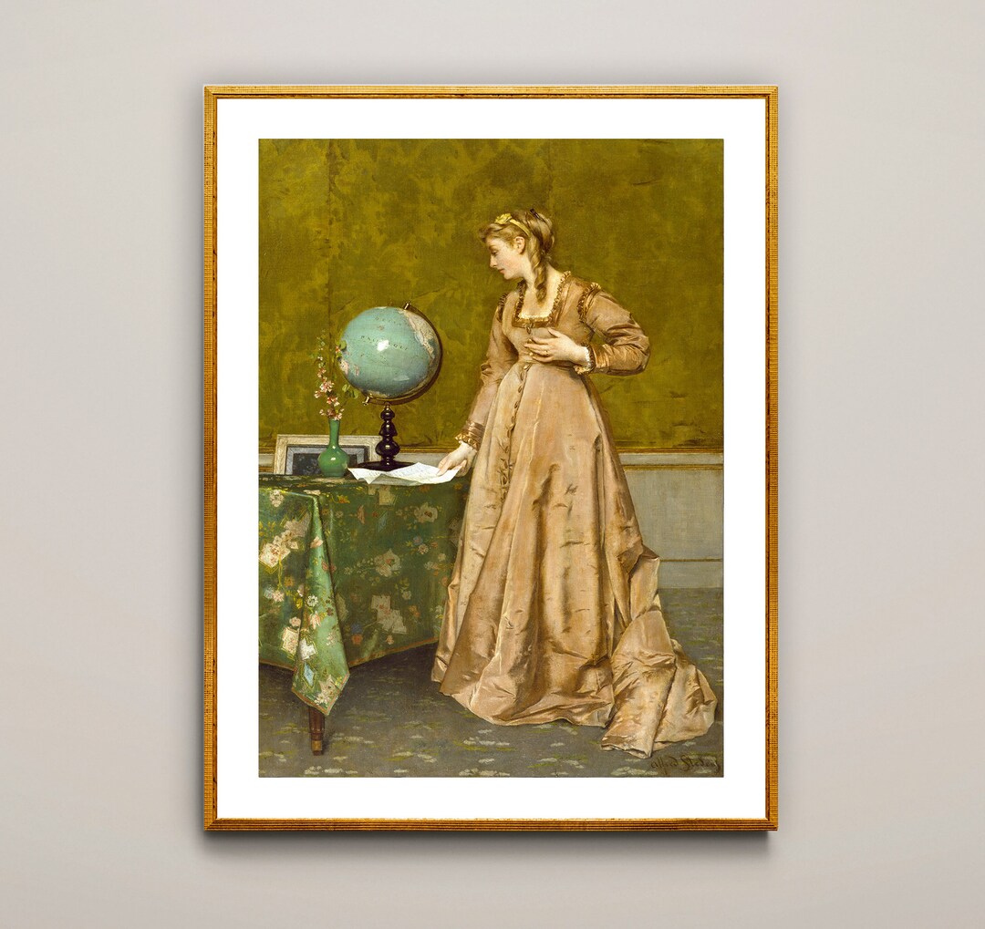 Alfred Stevens Print: News From Afar, Figurative Impressionist Art - Etsy