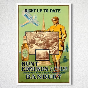 Right up to Date Hunt Edmunds, Banbury Vintage Food&drink Poster Poster ...