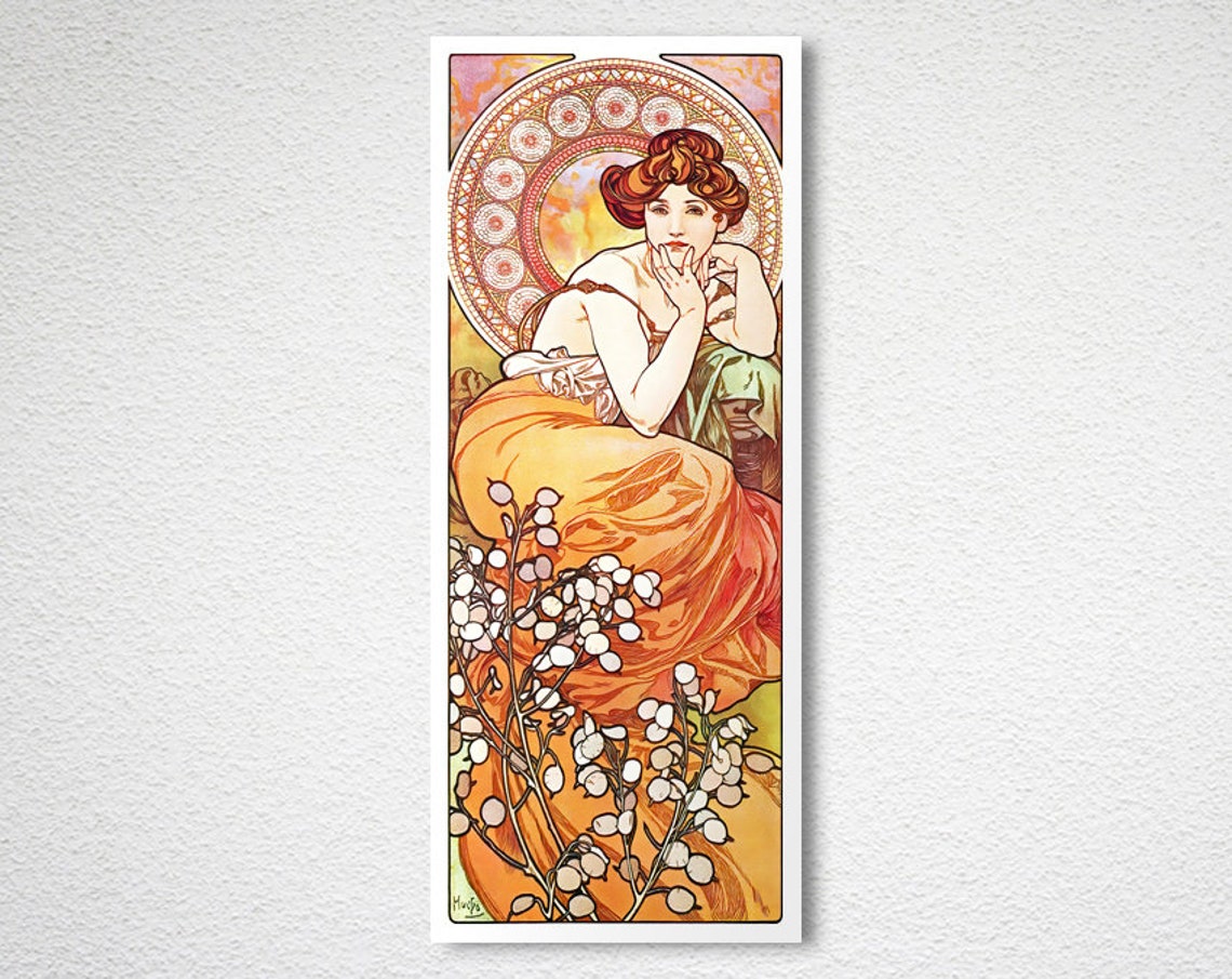 The Precious Stones Topaz by Alphonse Mucha Fine Art Print - Etsy