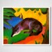 Blue Black Fox by Franz Marc, Fine Art Print, Expressionist Wall Art ...