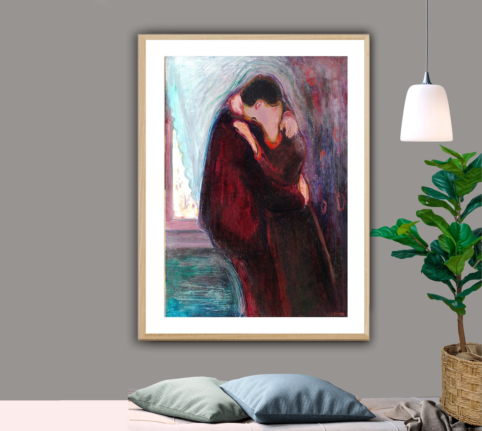 The Kiss by Edvard Munch Fine Art Print Poster Paper or - Etsy