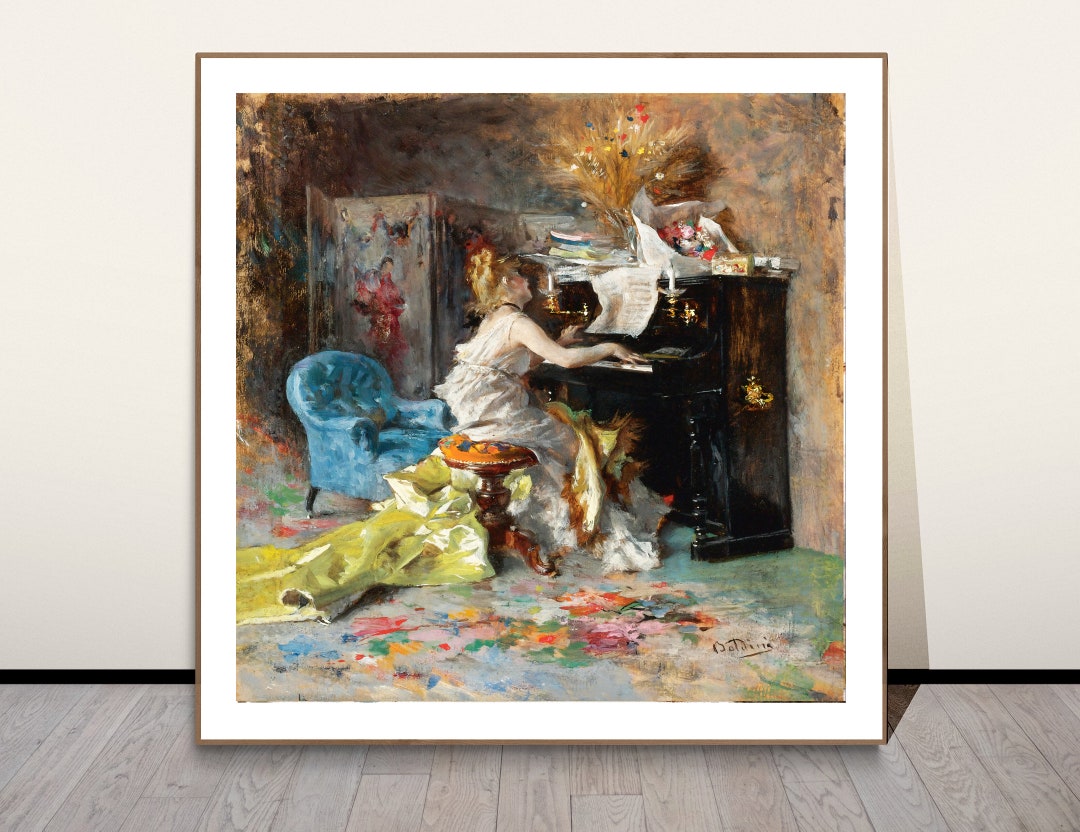 Giovanni Boldini Print: Woman at Piano, Fine Art Reproduction - Etsy