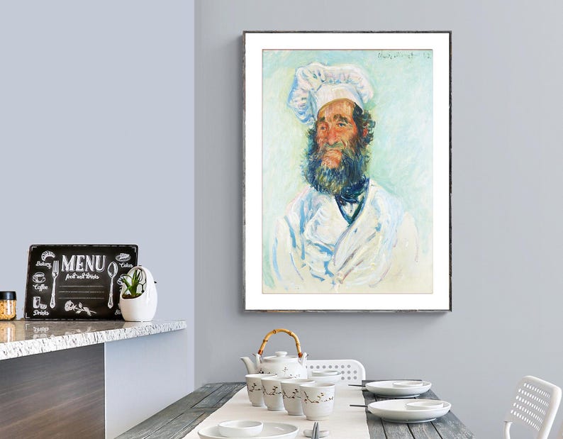 Claude Monet 'the Cook' (le Chef Père Paul) Fine Art Print - Kitchen ...