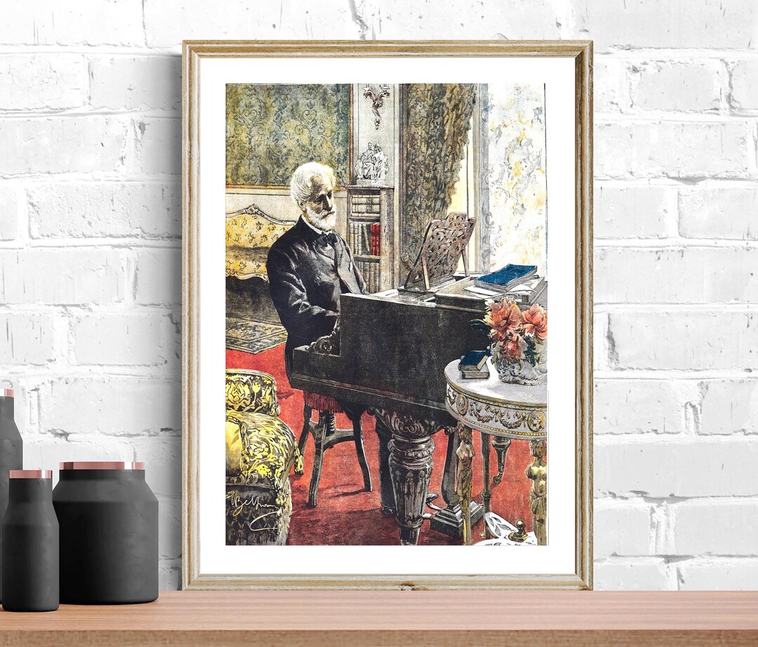 Giuseppe Verdi Art Print: Italian Composer Portrait, Achille Beltrame ...