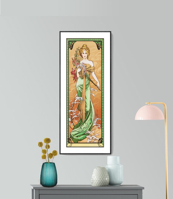 Spring by Alphonse Mucha Fine Art Print Poster Paper or - Etsy