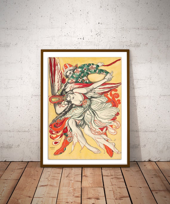 Firebird by Leon Bakst Fine Art Print Modern Artwork | Etsy