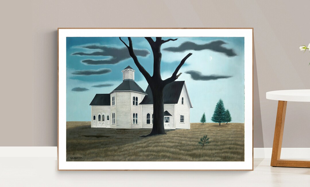 George Copeland Ault Print: "old House, New Moon" Landscape Art - Etsy