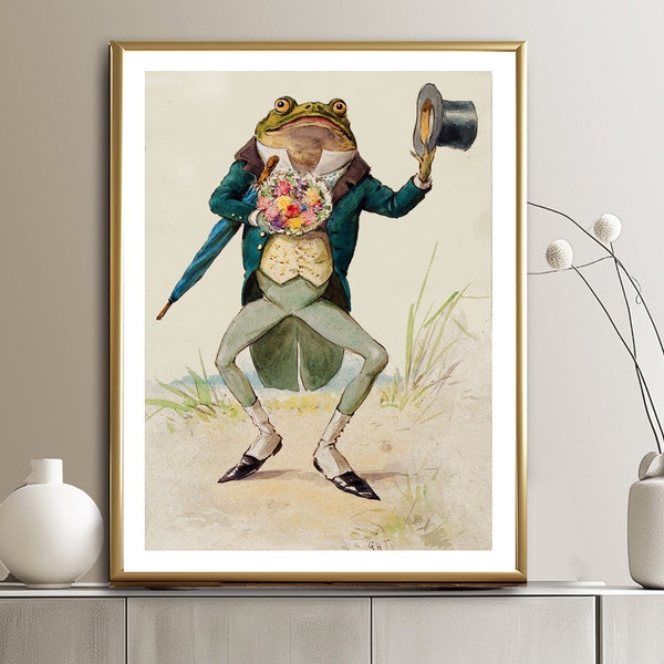 Gentleman Frog - Etsy