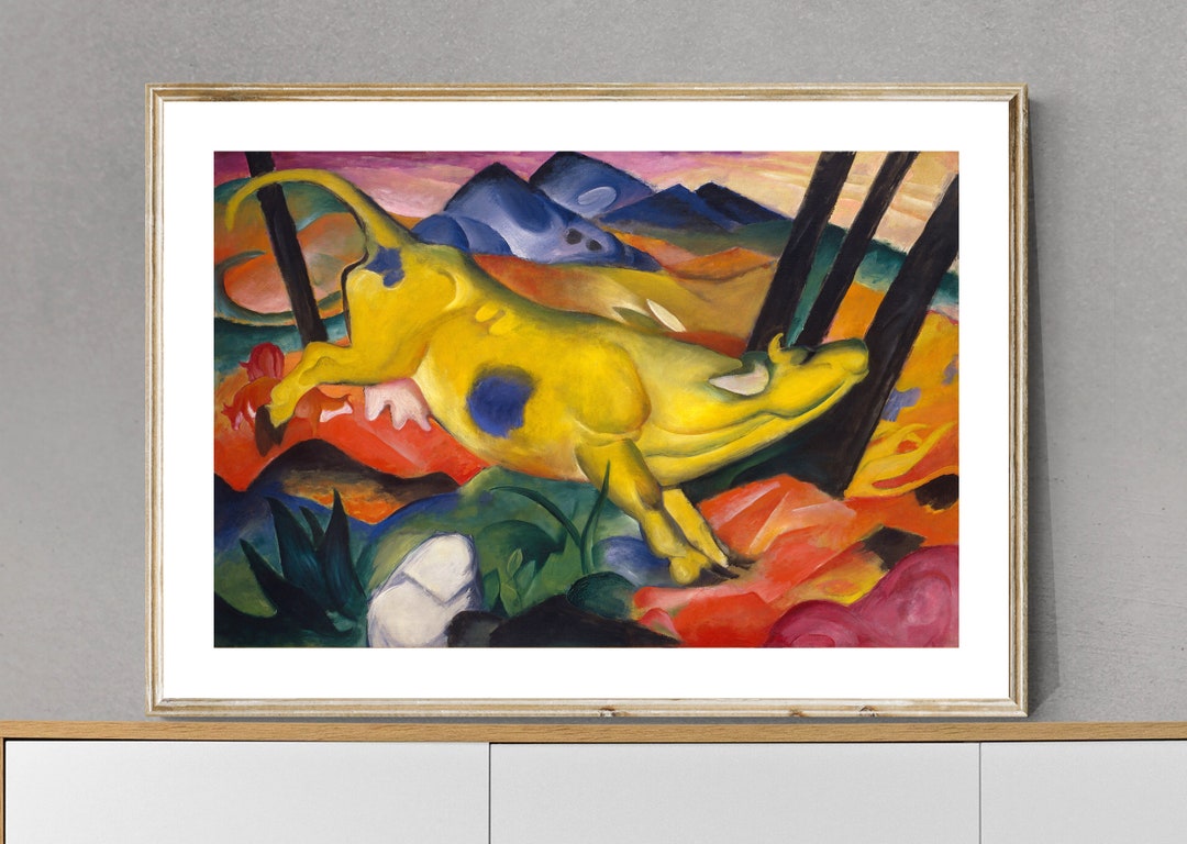 Franz Marc Yellow Cow Fine Art Print - Expressionist Wall Decor - Etsy